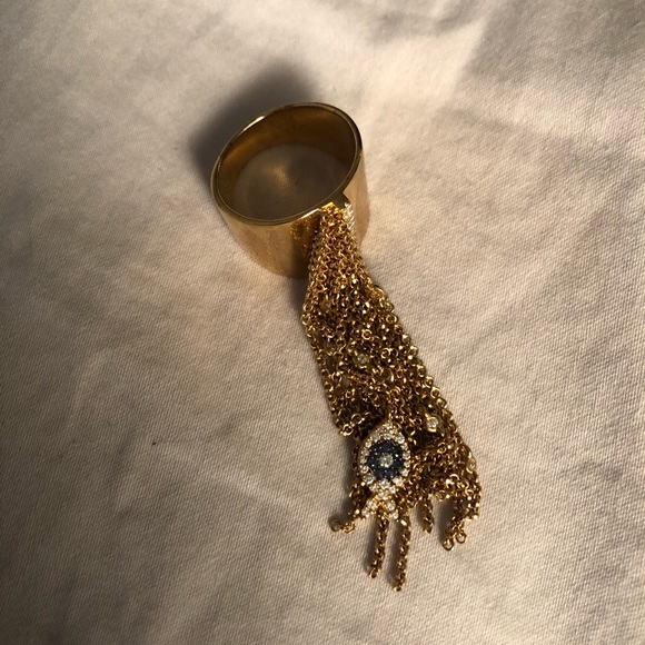 APM Monaco | Jewelry | Apm Monaco Silver Gold Plated Ring With Tassels ...